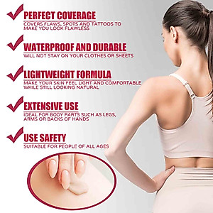 BodyBlendz Body Makeup Waterproof Foundation, Leg And Body Makeup Waterproof Foundation Covers Up Scar Blemishes Spots, Foundation With High Coverage, Long-Lasting, Evens Skin Tone (1PC)