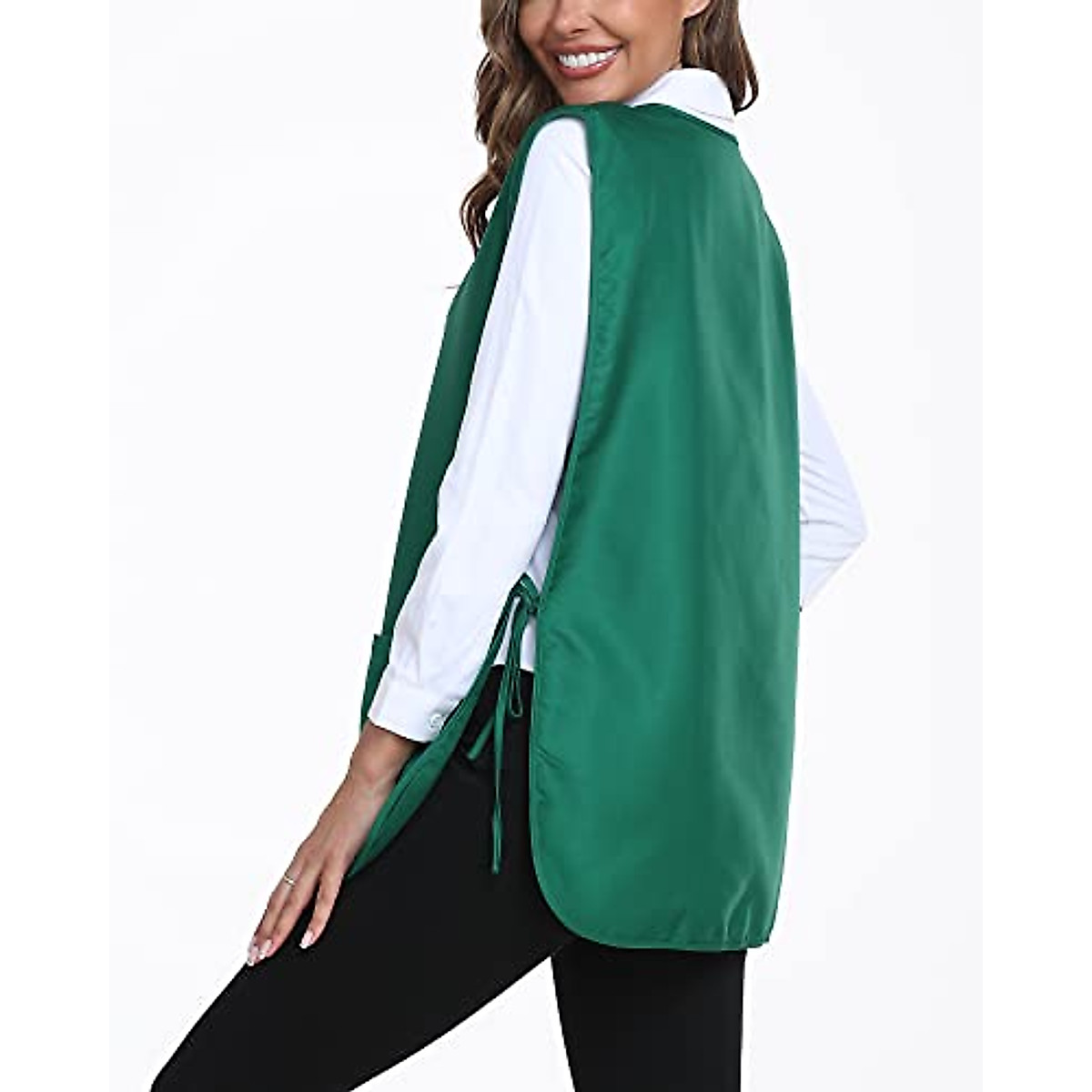 Xeoxarel Unisex Cobbler Apron with 3 Pockets, Universal Apron for Women or Men Vest Black