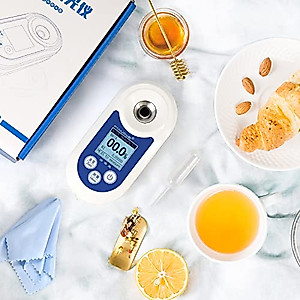Digital Brix Refractometer, Brix Meter for Sugar, Food, Beverage, Fruit, Beer, Honey, Various Sauces, Tomato Sauce and Etc Range 0-55%