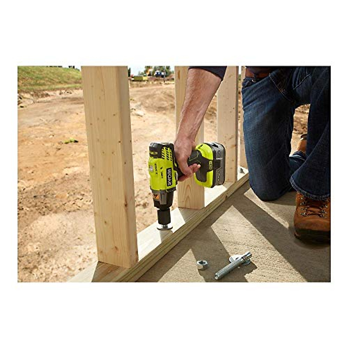 Ryobi P1833 3-Speed 1/2-Inch Impact Wrench Kit