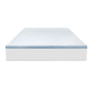 SensorPEDIC SensorCOOL 3-Inch Quilted Gel-Infused Memory Foam Bed Topper, King, White