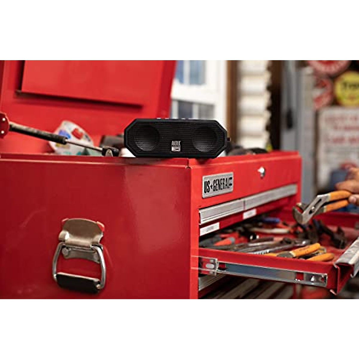 Altec Lansing LifeJacket H2O 4 - Waterproof Bluetooth Speaker, Durable & Portable Speaker with Voice Assistant, 10 Hour Battery Life & 100 Foot Range, Black