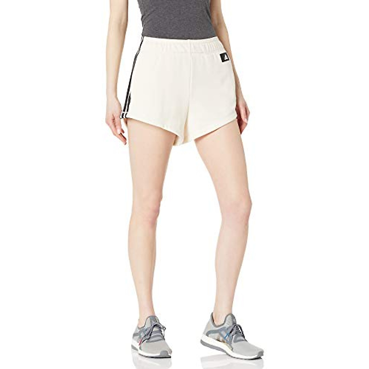 adidas Women's Recycled Cotton Shorts, Non-Dyed, X-Large