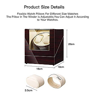 JQUEEN Double Watch Winder with Quiet Japanese Mabuchi Motor