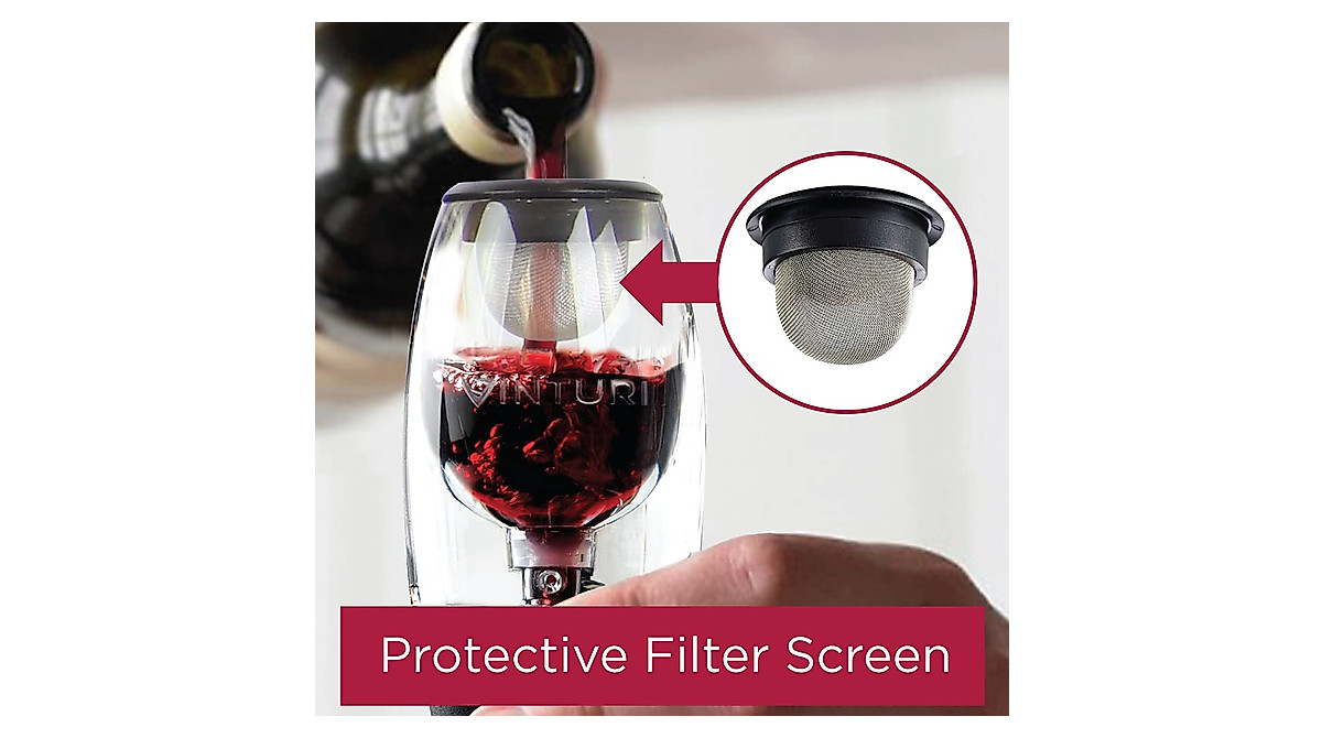 Vinturi Deluxe Red Wine Aerator and Decanter Tower Set | Enhances Flavors