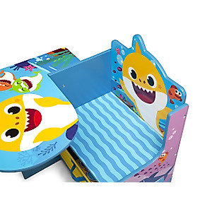 Baby Shark Chair Desk with Storage Bin - Ideal for Arts & Crafts, Snack Time, Homeschooling, Homework & More by Delta Children