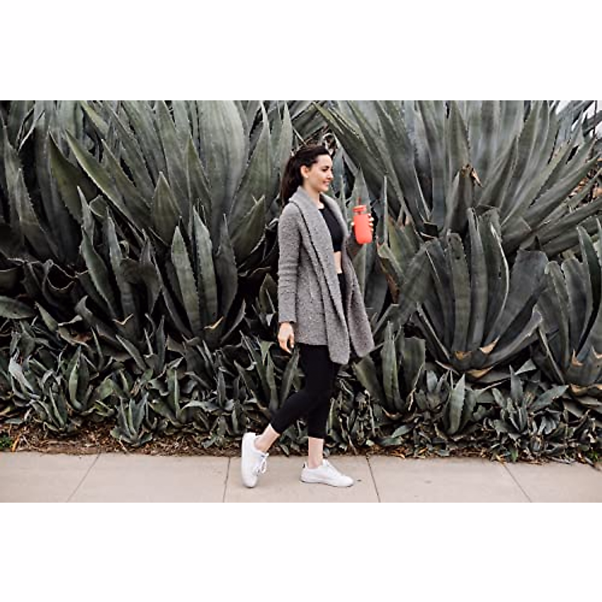 Ello Devon Glass Tumbler with Splash Proof Wooden Lid and Straw, Protective No Sweat Silicone Sleeve, Perfect for Smoothies and Iced Coffee, BPA Free, Dishwasher Safe, Multicolor, 18oz