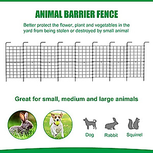 16 Pack Decorative Garden Fence No Dig Fencing Animal Barrier Fence or Dog Rabbits 24 Inch(H) X 11 Ft(L) Rustproof Metal Wire Garden Fence Border, Flower Edging for Yard Landscape Patio Outdoor Decor