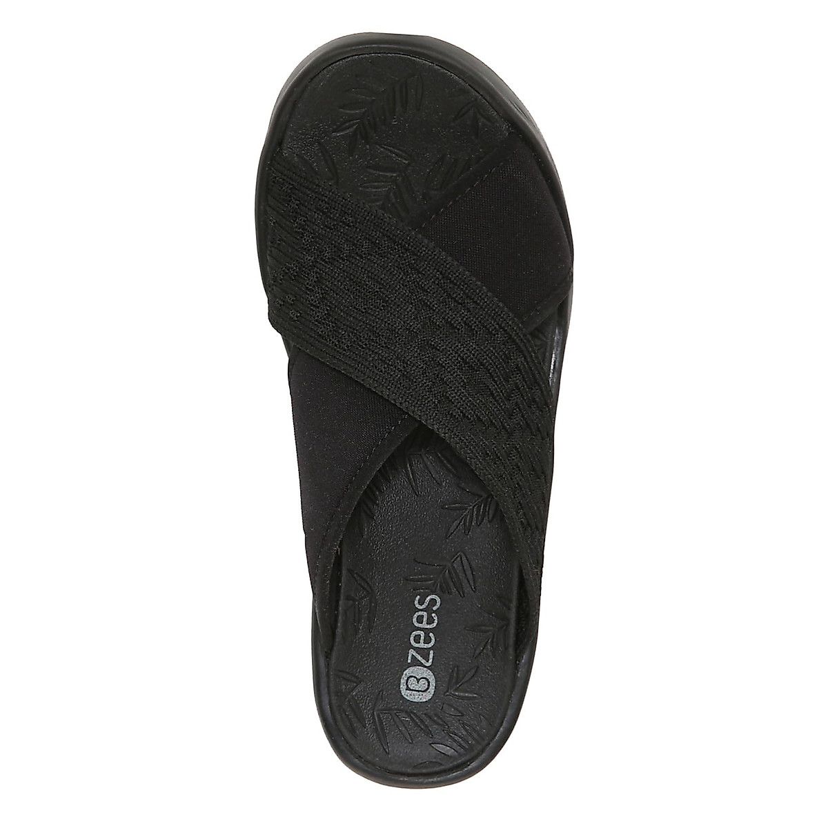 BZees Womens Sundance Slide Sandal Black 6.5 M