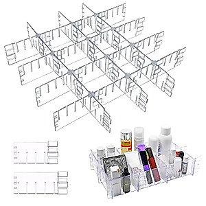 Shop Meliora Plastic Drawer Dividers for Clothes, Socks, Undergarments, Underwear, Bras, and Baby Clothing, Clear Heavy-Duty Storage Organizers, Adjustable Interlocking Frames