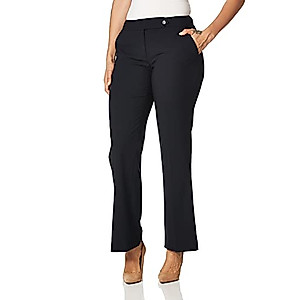 Calvin Klein Straight-Leg Classic Business Casual Pants for Women, Navy, 10