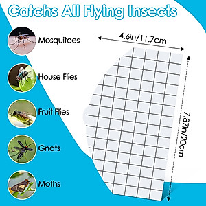 Qualirey 20 Pack Flying Insect Trap Refill Compatible with Faicuk FA-FLT07 Wall Sconce Fly Trap, Replacement Fly Glue Boards Refills for Capturing Flies, Moths, Gnats, Mosquitoes