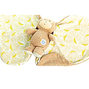 KIDS PREFERRED Snug Hugs Monkey Blanky, Stuffed Animal Lovey Blanket