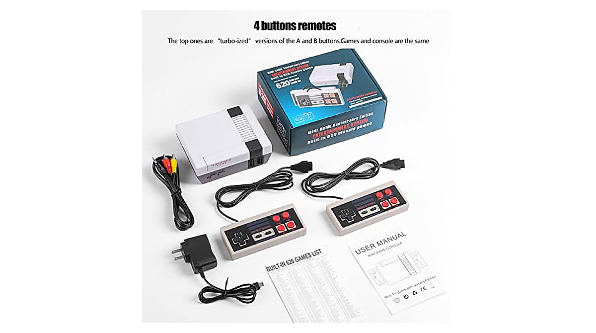 Retro Game Console with 620 Built-in Games | Classic 8-Bit System