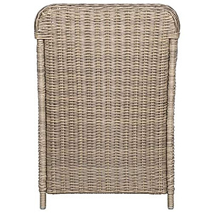 HechoVinen 2 pcs Patio Chair,Outdoor Rattan Wicker Chairs Set with Cushions,Conversation Lounge Chair Set for Porch Lawn Poolside Backyard 25.2" x 25.6" x 35.4" Brown