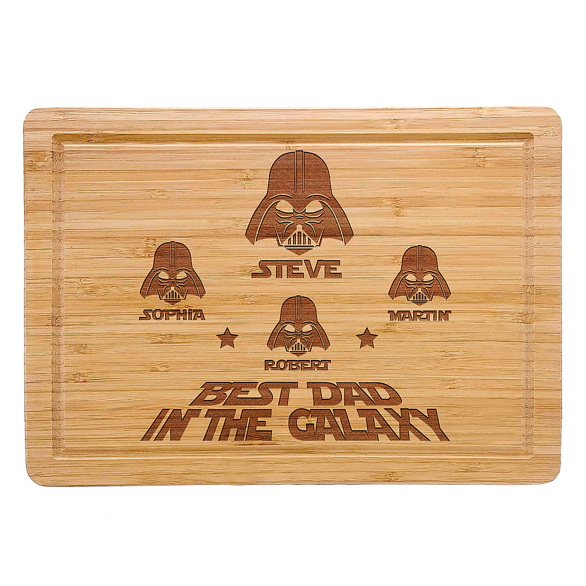 Personalized I am Their Father StarWar Dad Gift Cutting Board, Fathers Day Gifts from Kids, Funny Star War Gift, Darth Character Plaques, Custom Name Stars War Mens Gift, Gift from Daughter or Son