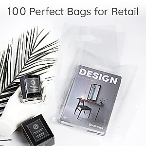 Choice Marts 100 Clear Plastic Bags With Handles 1.5Mil 9"x12" Merchandise Bags Thick Glossy Retail Bags and Shopping Bags For Small Business Boutique Bags and Clear Gift Bags With Handles