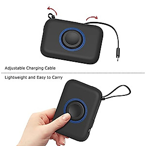 lifeegrn Wireless Portable Watch Charger for All Apple Watch Series, 5000mAh iWatch Magnetic Charger Power Bank with Built in Cable, Portable Watch and Phone Charger for iPhone13/12/11/Pro/Max, Black