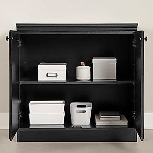 South Shore Morgan Small 2-Door Storage Cabinet Pure Black, 31.5" x 32 3/8" x 32 7/8"