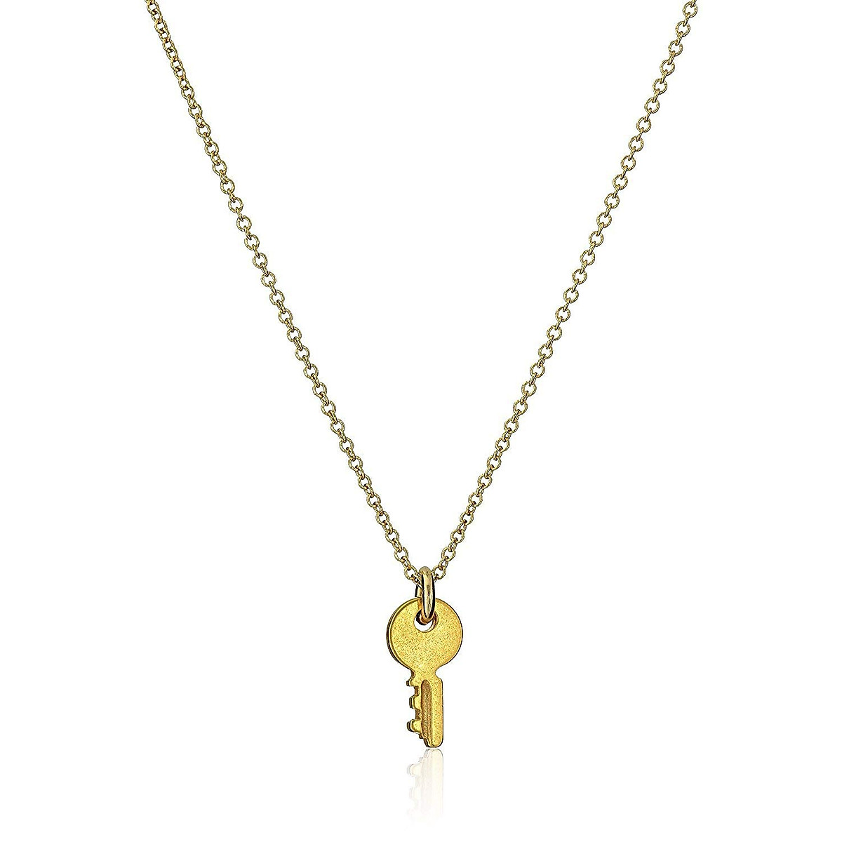 LANG XUAN Friendship Gold Key Necklace Good Luck Elephant Pendant Chain Necklace with Message Card Gift Card