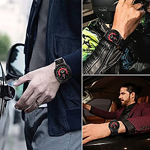 WINGLE for Galaxy Watch 5 Band Pro 45mm 44mm, Galaxy Watch 6 Band Classic 47mm 43mm 44mm 40mm, Samsung Galaxy Watch 4 Band Classic 46mm 42mm for Men Galaxy Watch 3/Gear S2 20mm Metal Bands, Black