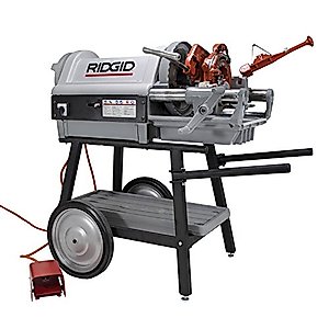 RIDGID® 1224 Pipe Threader 26092 with Dies Die Heads Universal Cart & Oil (Renewed)