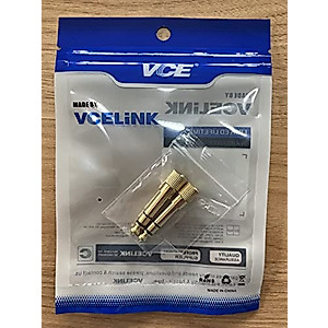 VCE 6.35mm (1/4 inch) Male to 3.5mm (1/8 inch) Female Stereo Audio Jack Adapter for Aux Cable, Guitar Amplifier, Headphone, 2 Pack