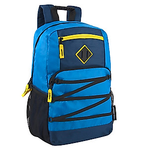 Trail maker Laptop Backpack Bulk Wholesale 24 Pc Case of 19 Inch Bulk Backpacks with Bungee Cord and Padded Straps (Male Color Pack)