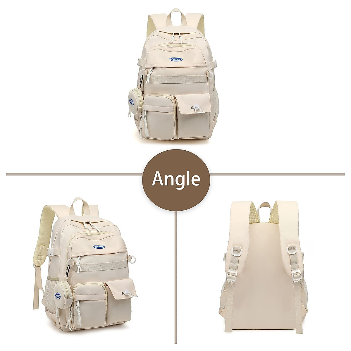 BASICPOWER Laptop Backpack, College Middle School Bookbags Large Capacity Lightweight for Girls BoysTravel