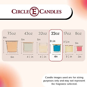 Circle E Candles, Bird of Paradise Scent, Medium Size Jar Candle, 22oz, 2 Wicks