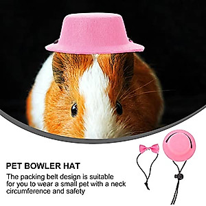 balacoo Small Pet Bowtie Hamster Hat and Bowtie Guinea Pig Black Cap Bow Tie Cool Pet Small Animal Outfit Cosplay Suit for Rats Sugar Glider Chinchilla Ferret Hedgehogs Hamster Top Hat