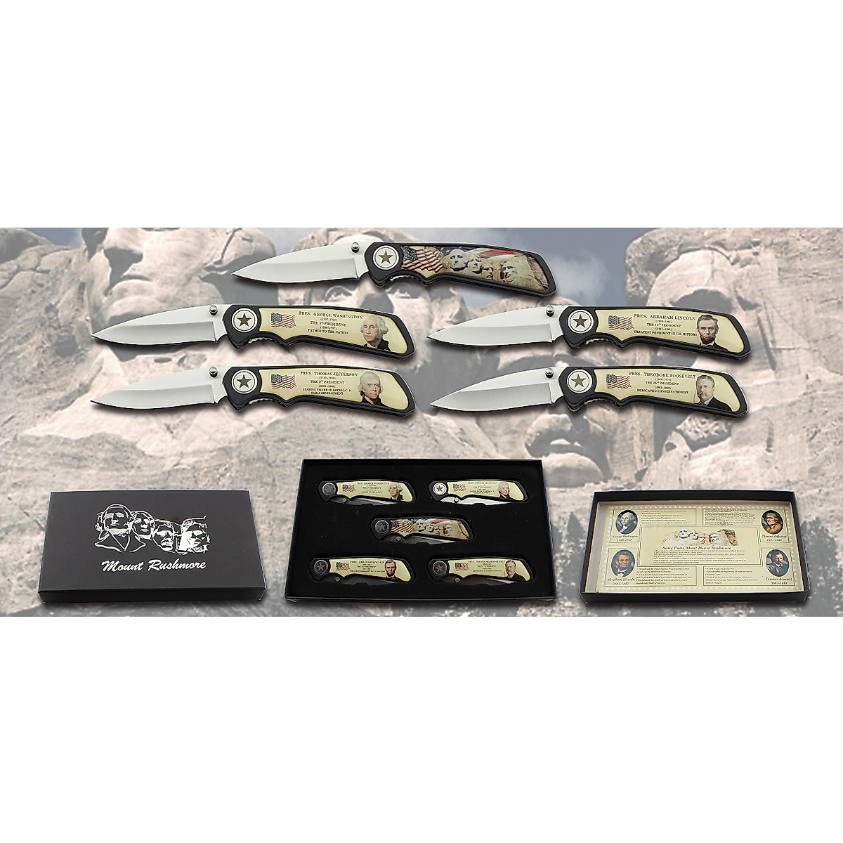 Mount Rushmore Knife Set