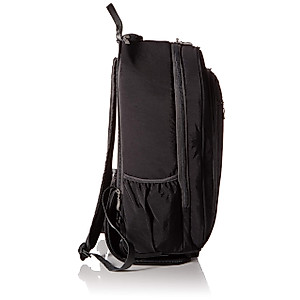 Baggallini womens Wheeled Laptop Backpack, black/charcoal, One Size