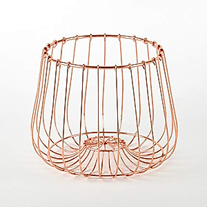 Urban Shop Wire Storage Bin, Rose Gold, 2 Count