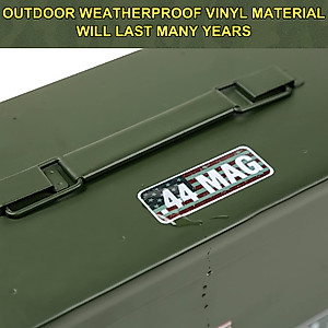 Aolamegs Ammo Can Vinyl Sticker Set Decal Label for Cans Cases Boxes .22 .223 .308 9MM .380 .45 5.56 7.62 12GA 300BLK (Choose Your Version）Black (80 Pack/16 Varieties (3 PCS USA FLAG STICKERS))