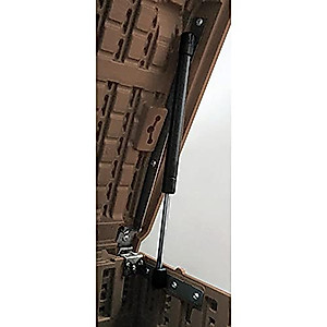 Plastic Development Group 130-Gallon Weather-Resistant Resin Outdoor Storage Patio Deck Box with Gas Shock Lid, Java