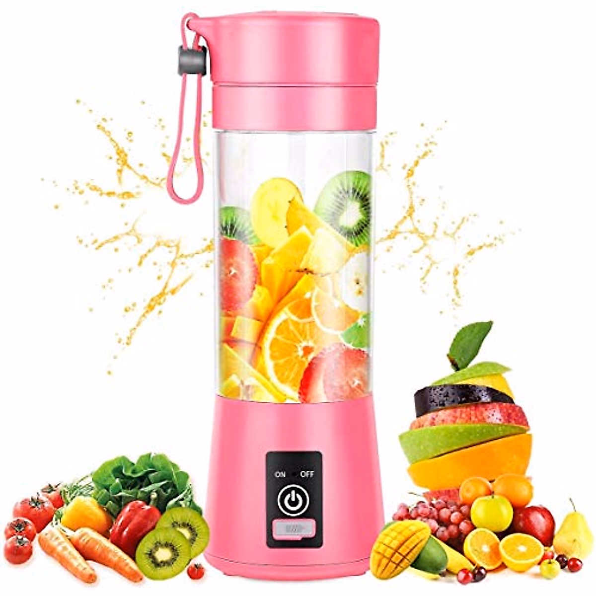 Mimill Personal Blender, Portable Blenders Smoothie Mixer USB Rechargeable Juicer Cup with 6 Updated Blades