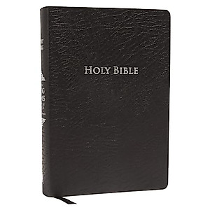 KJV Study Bible, Large Print, Bonded Leather, Black, Thumb Indexed, Red Letter: Second Edition (Signature)