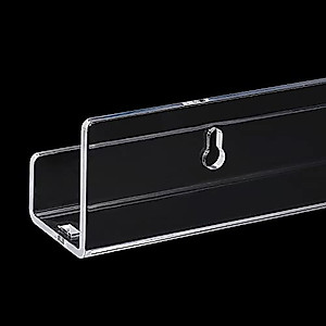 PATIKIL 15 x 1.3 Inch Acrylic Floating Shelf, Floating Wall Mounted Shelves for Bathroom Kitchen Wall Decoration, Transparent