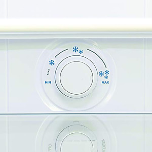 Danby DFF070B1BSLDB-6 7.0 Cu.Ft. Mid-Size Refrigerator, Frost-Free Apartment Fridge with Top Freezer, E-Star Rated, 7, Black Stainless Look