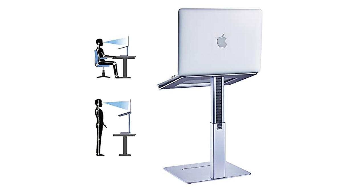 Tall Adjustable Laptop Stand | Sit/Stand & Eye-Level Camera