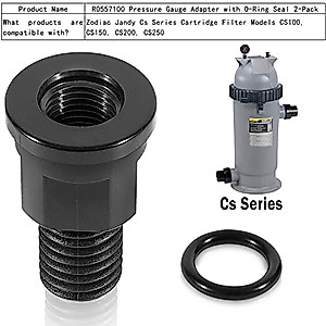 Deecaray R0557100 Pressure Gauge Adapter with O-Ring Seal,Compatible with Zodiac Jandy Cs Series Cartridge Filters