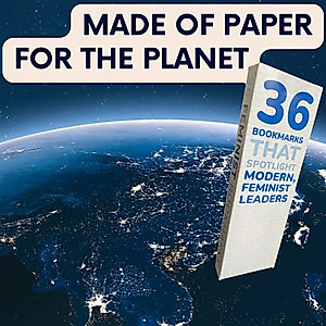 36-Pack of Feminist Leaders Paper Bookmarks. Perfect for Women, Girls and Feminists. These Cool, Cute, & Fun Book Marks Have Inspirational, Motivational Quotes by Ruth Bader Ginsburg, VP Harris, etc.