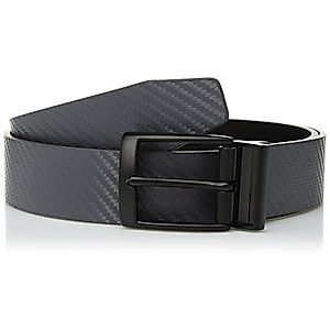 Nike Men's Standard Carbon Fiber-Texture Reversible Belt, Dark Grey/Black, 36