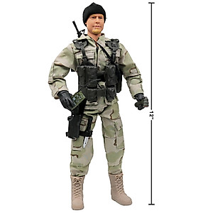 Click N' Play 12-Inch Action Figures Military Ranger Swat | Army Action Figures, Toy Weapons, Soldiers, World Peacekeepers, Army Guys, Elite Force | Soldier Toys for Boys