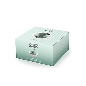 Joseph Joseph Nest 9 Plus, 9 Piece Compact Food Preparation Set with Mixing Bowls, Measuring cups, Sieve and Colander, Editions Range, Polypropylene, Stainless steel, Sage Green