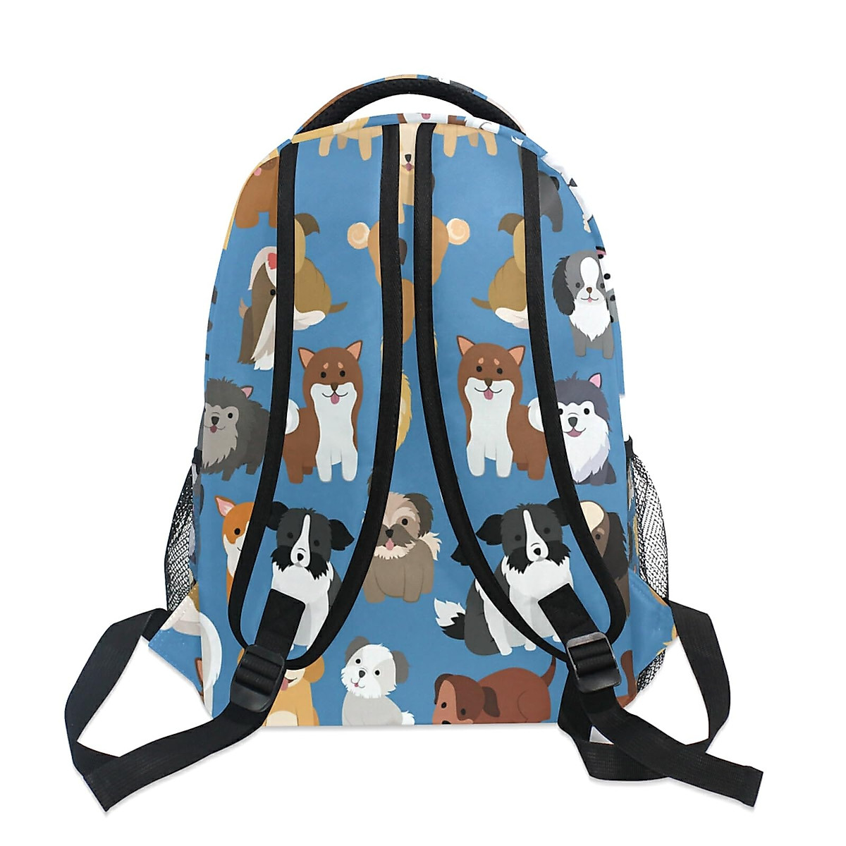 Wamika Funny Cartoon Dog Paw Backpack Bookbags Daypack School Supplies for Students Girls Boys,Cute Puppy Animal Flowers Laptop Bookbag Shoulder Bag Travel Sports for Men Women