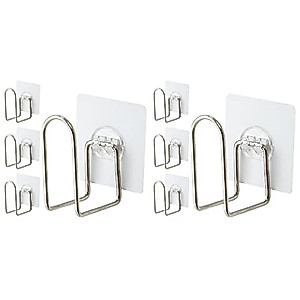Hemoton 8 Pcs Wall Mounted Pot Lids Holder Wall Door Mounted Pan Lid Cover Hanger Rack Kitchen Utensil Cutting Board Organizer for Home and Kitchen Use
