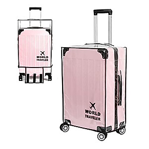 RF REENFAYA Suitcase Cover Luggage Protector Covers Clear Luggage Cover PVC Suitcase Luggage Cover Waterproof Luggage Case Thicken Suitcase Protector Cover (20inch)
