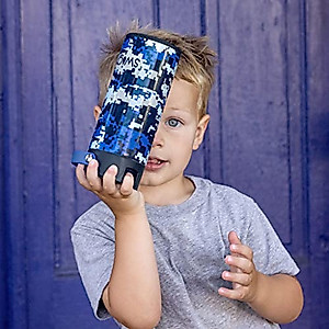 Swig Life 12oz Insulated Water Bottle for Kids with Straw & Flip + Sip Handle, Dishwasher Safe, Cup Holder Friendly, Stainless Steel Water Bottle for Boys and Girls (Rad Racer)